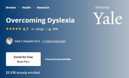 Overcoming Dyslexia offered by Yale University on Coursera with Sally E. Shaywitz M.D ...